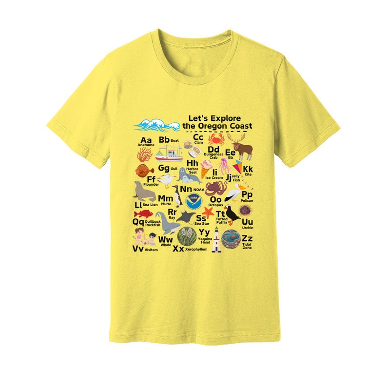 Oregon Coast Family Vacation Alphabet Shirt for Teachers Mom and Dad ...