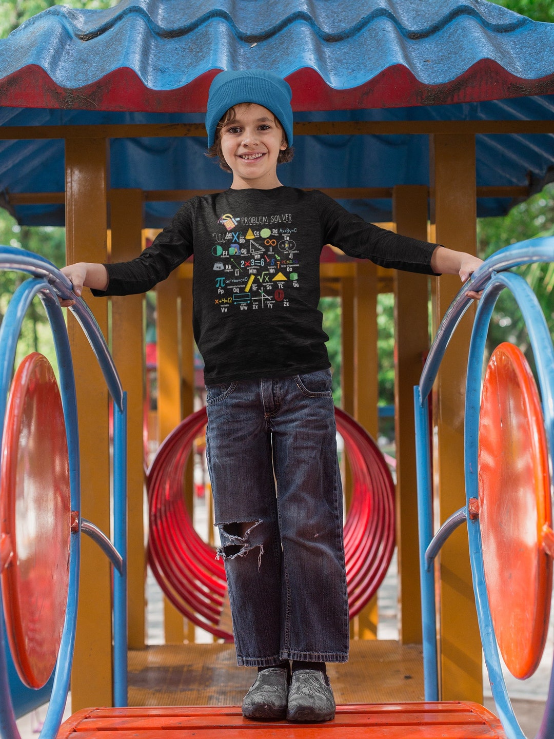 Kid's Math Alphabet Tee, Kid's Problem Solver Math Long Sleeve Shirt ...