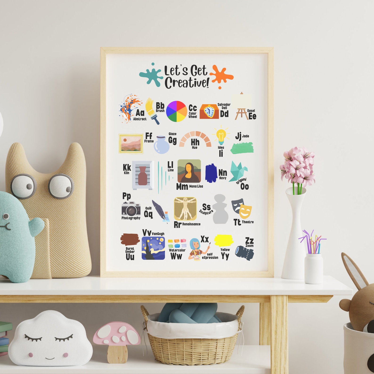 Artist Alphabet Art Classroom ABC Print PRINTABLE Wall Art - Etsy