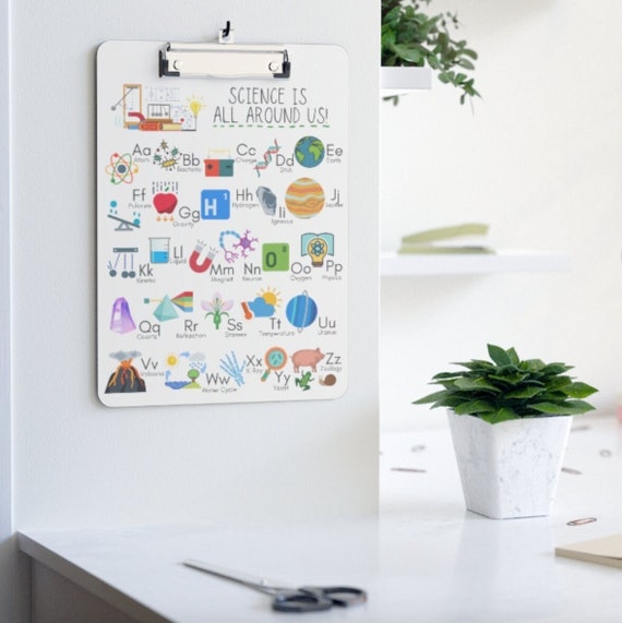 Science Teacher Alphabet Clipboard Science is All Around Us - Etsy