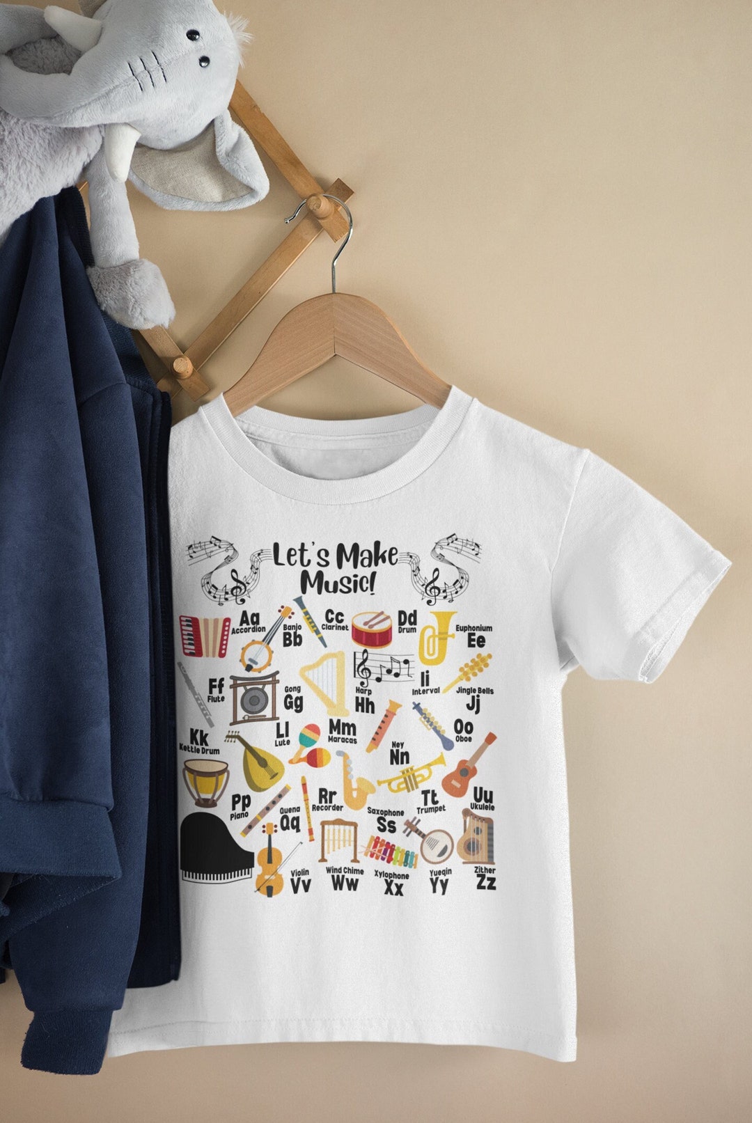 Toddler Music Alphabet Tee, Let's Make Music Shirt, Music ABC Tshirt ...
