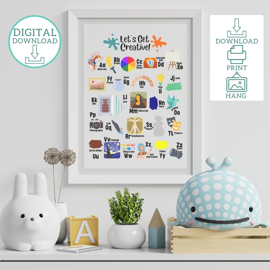 Artist Alphabet, Art Classroom ABC Print, PRINTABLE Art Alphabet, ABC ...