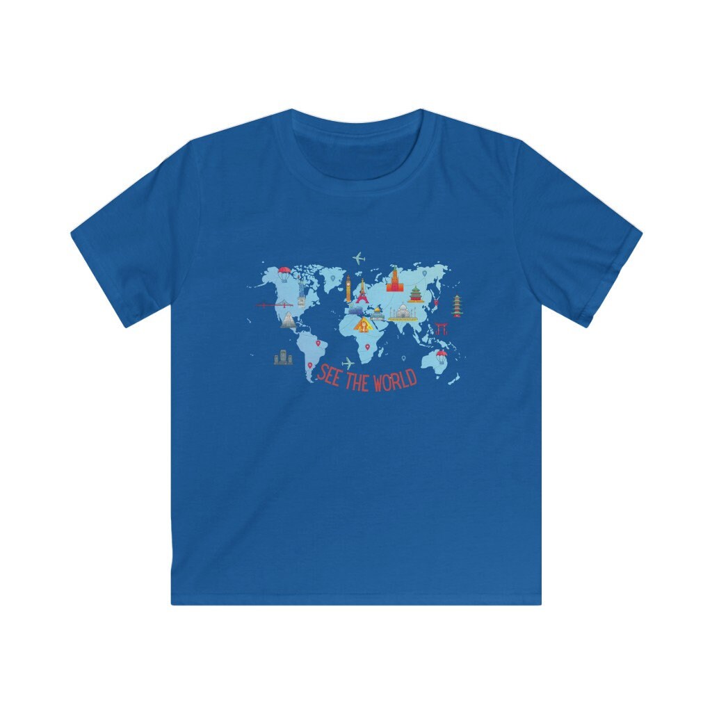 See the World Shirt, Kid's Geography Shirt, Kid's World Map Shirt ...
