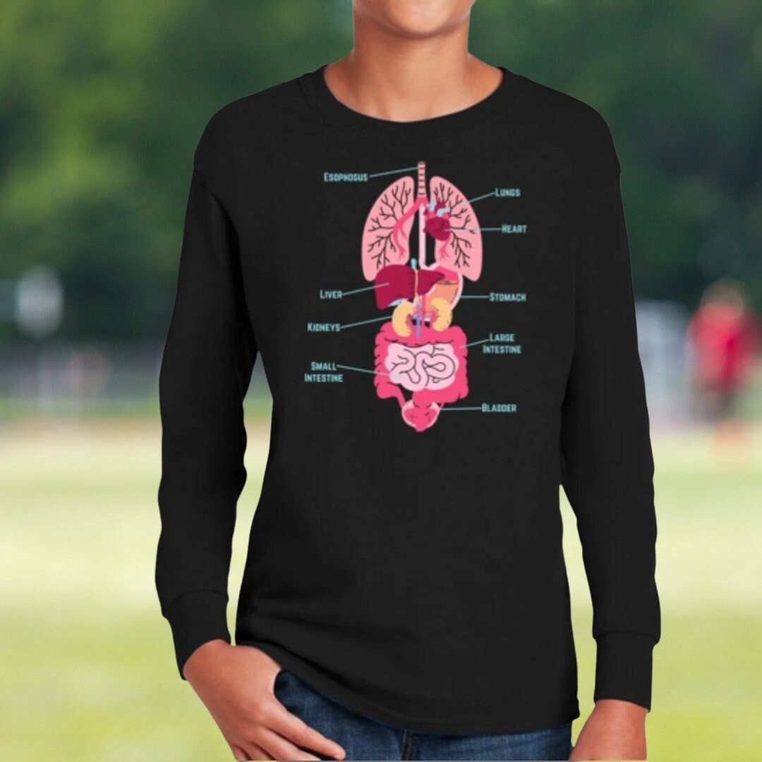 Inside My Body Kids Long Sleeve Shirt, Body Organs Science Long Sleeve ...
