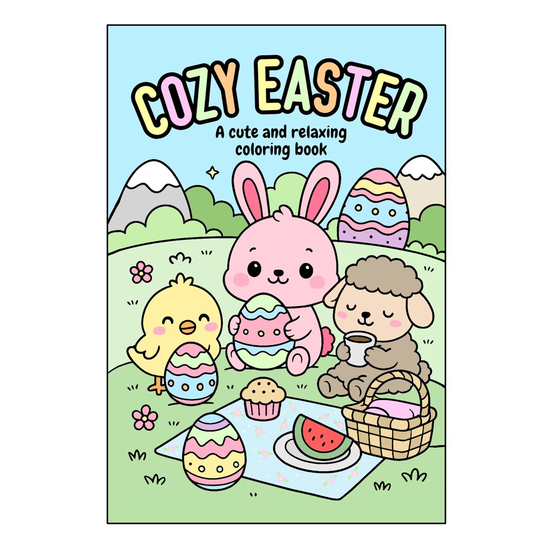 Cute Easter Coloring Pages – 14 Printable Easter Bunny & Chick PDF ...