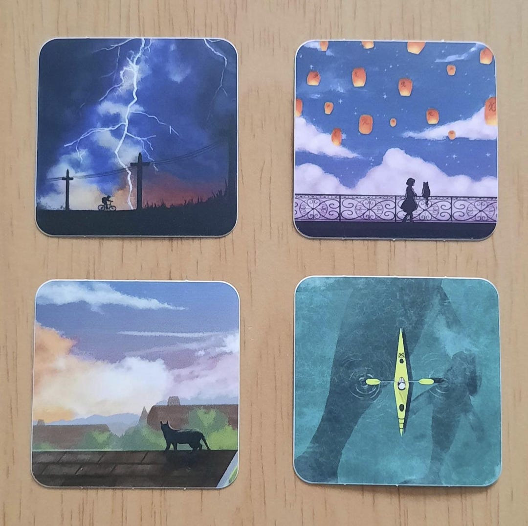 BUNDLE (set of 4 Stickers) Nature Wildlife Stickers, Cute Animals, Art ...