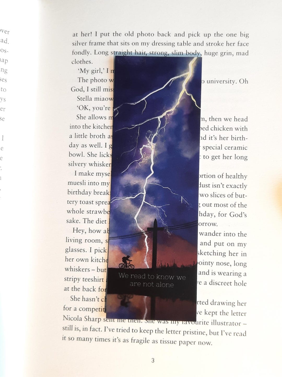 Thunderstorm Lightning Bolt Scene Illustration Bookmark, Gift for ...