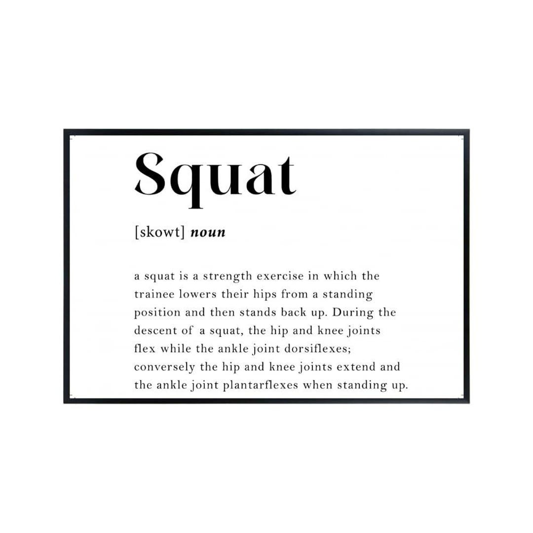 Squat Definition Gym Poster: Motivational Workout Wall Art - Etsy