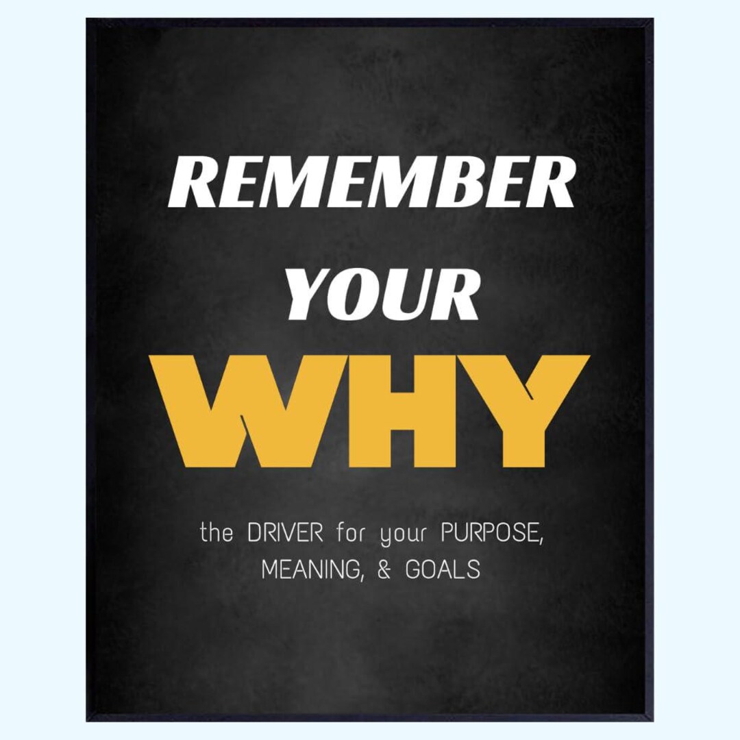 Remember Your Why - Motivational Wall Decor, Gym and Home Office ...
