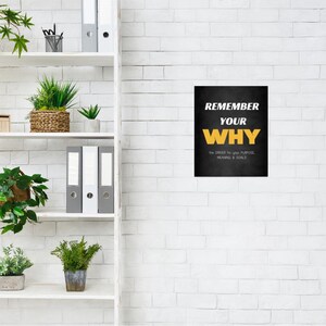 Remember Your Why - Motivational Wall Decor, Gym and Home Office ...