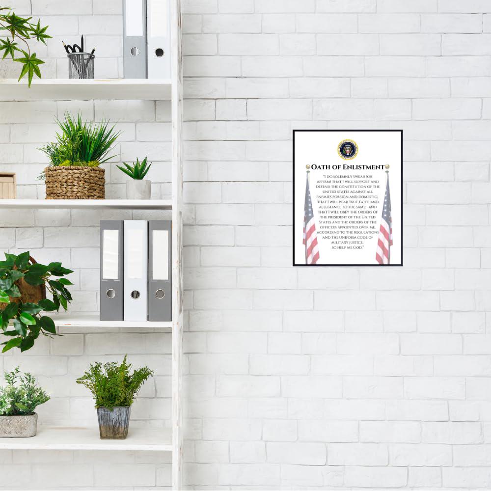 Oath of Enlistment Poster: Patriotic Military Wall Art - 8x10 Unframed ...