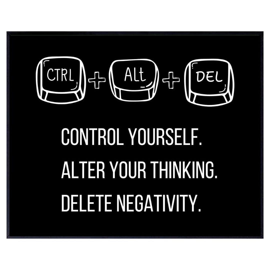 Ctrl+alt+delete Motivational Poster: Funny Tech Office Decor, Reset ...