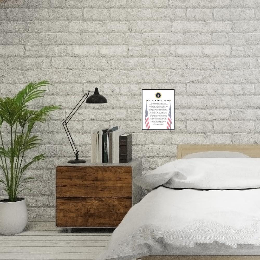 Oath of Enlistment Poster: Patriotic Military Wall Art - 8x10 Unframed ...