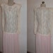 VTG Ricky Lang for Nuit Seethru Floral Lace Long Sleeve Shoulder Pad ...