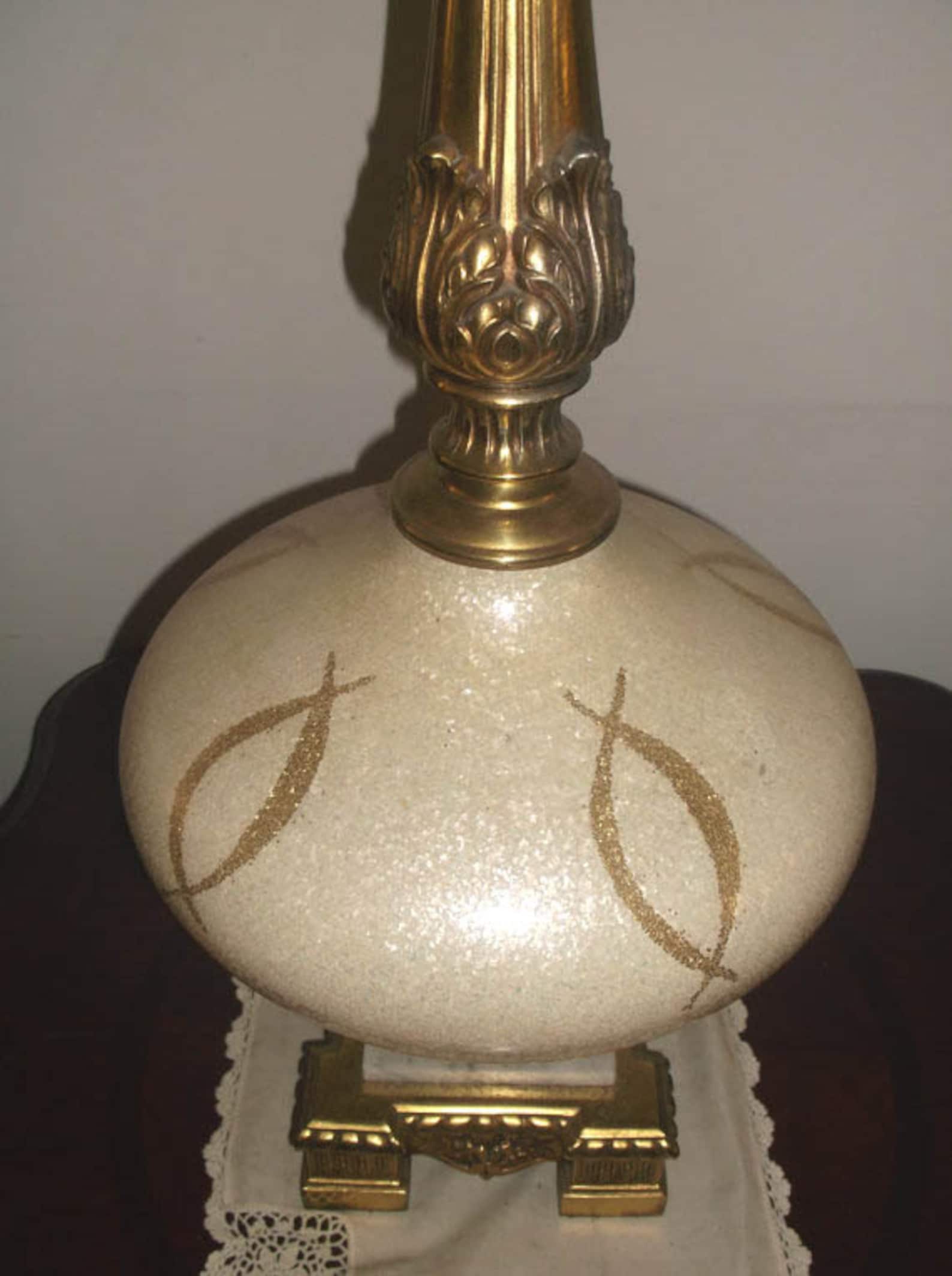 Absolutely Fabulous Rare Pair 2 Lamps of Large Antique Vintage Lamps W ...