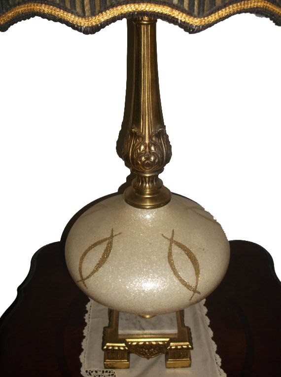 Absolutely Fabulous Rare Pair 2 Lamps of Large Antique Vintage Lamps W ...