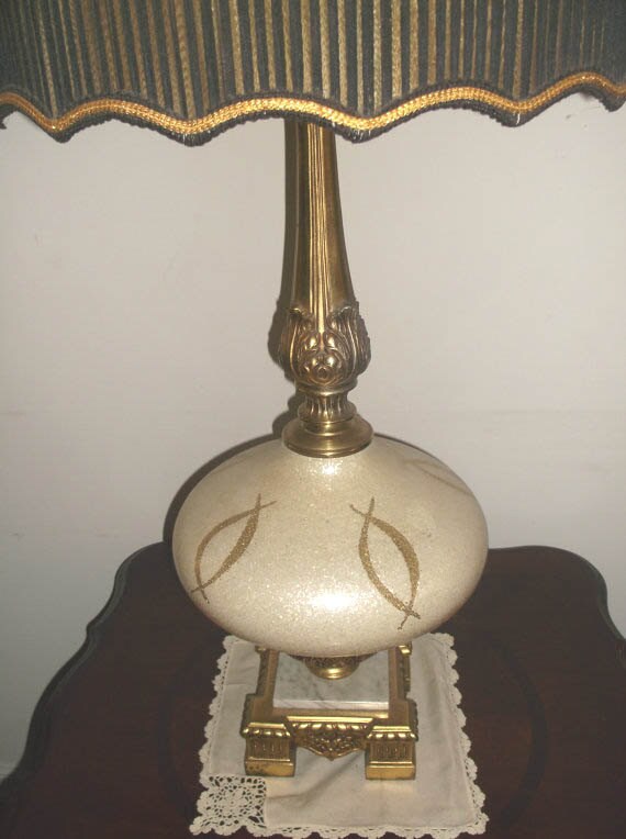 Absolutely Fabulous Rare Pair 2 Lamps of Large Antique Vintage Lamps W ...