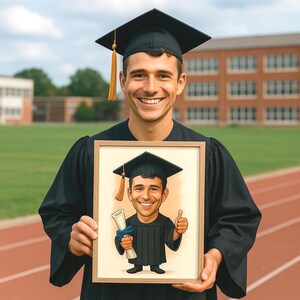 Custom Graduation Cartoon Portrait,custom Caricature,graduation Gift ...