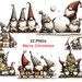 Christmas Gnomes Clipart, Christmas PNG, Festive Holiday Graphics ...