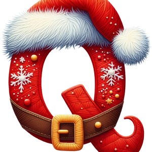 Christmas Embroidery Alphabet Clipart, Festive Winter Png Set, Instant ...