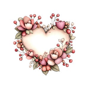 Whimsical Valentine Clipart, Watercolor PNG, Instant Download - Etsy