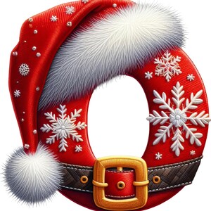 Christmas Embroidery Alphabet Clipart, Festive Winter Png Set, Instant ...