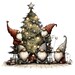 Christmas Gnomes Clipart, Christmas PNG, Festive Holiday Graphics ...