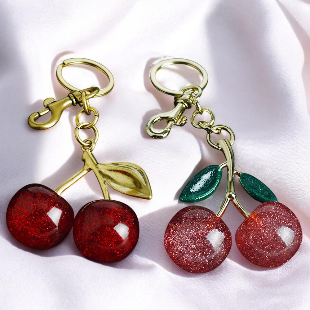 Red Cherries Keychain - Trendy Fruit Accessories for Fashionable Men ...