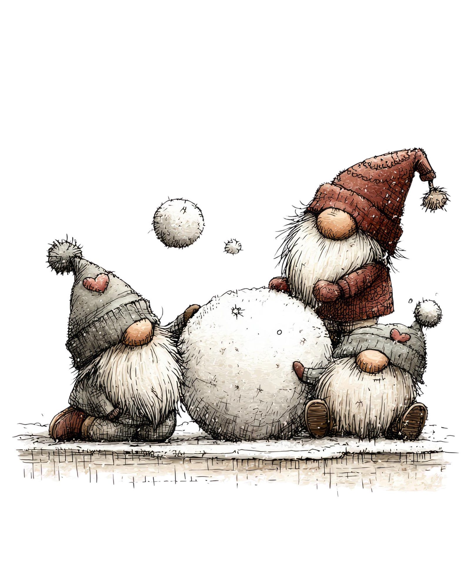 Christmas Gnomes Clipart, Christmas PNG, Festive Holiday Graphics ...