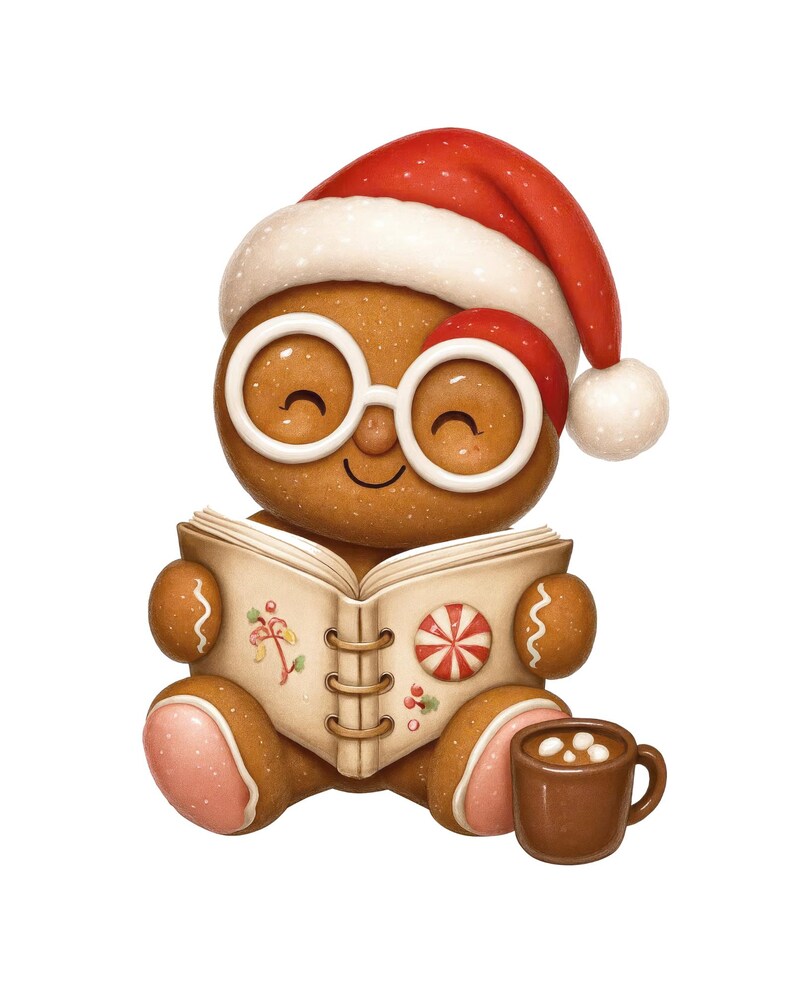 Christmas Gingerbread Man Clipart Bundle, Festive PNG (digital Download ...