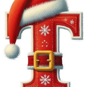 Christmas Embroidery Alphabet Clipart, Festive Winter Png Set, Instant ...