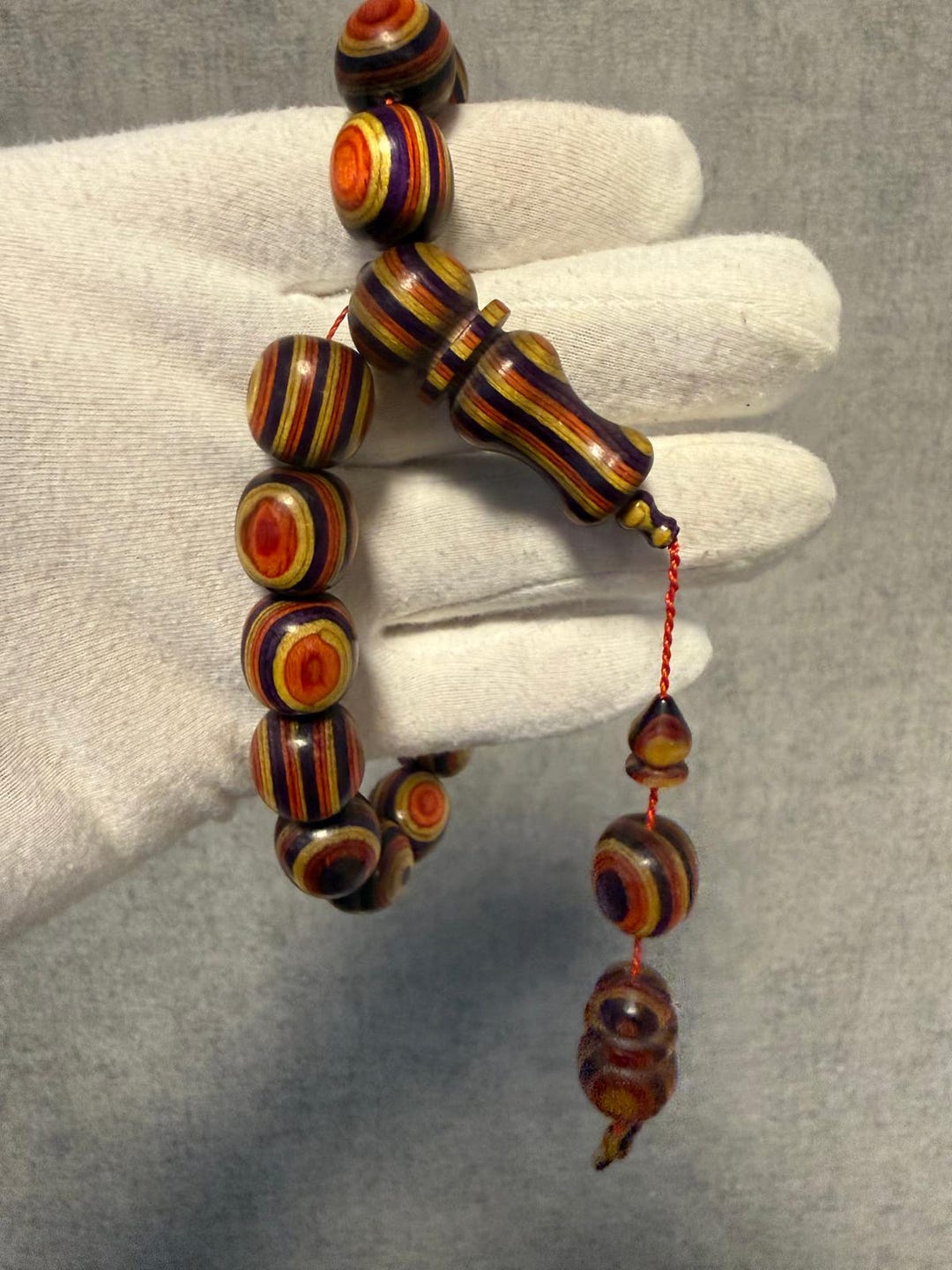 Handcrafted Köfer Wood Tasbih – Turkish Prayer Beads With Gilded Inlay ...