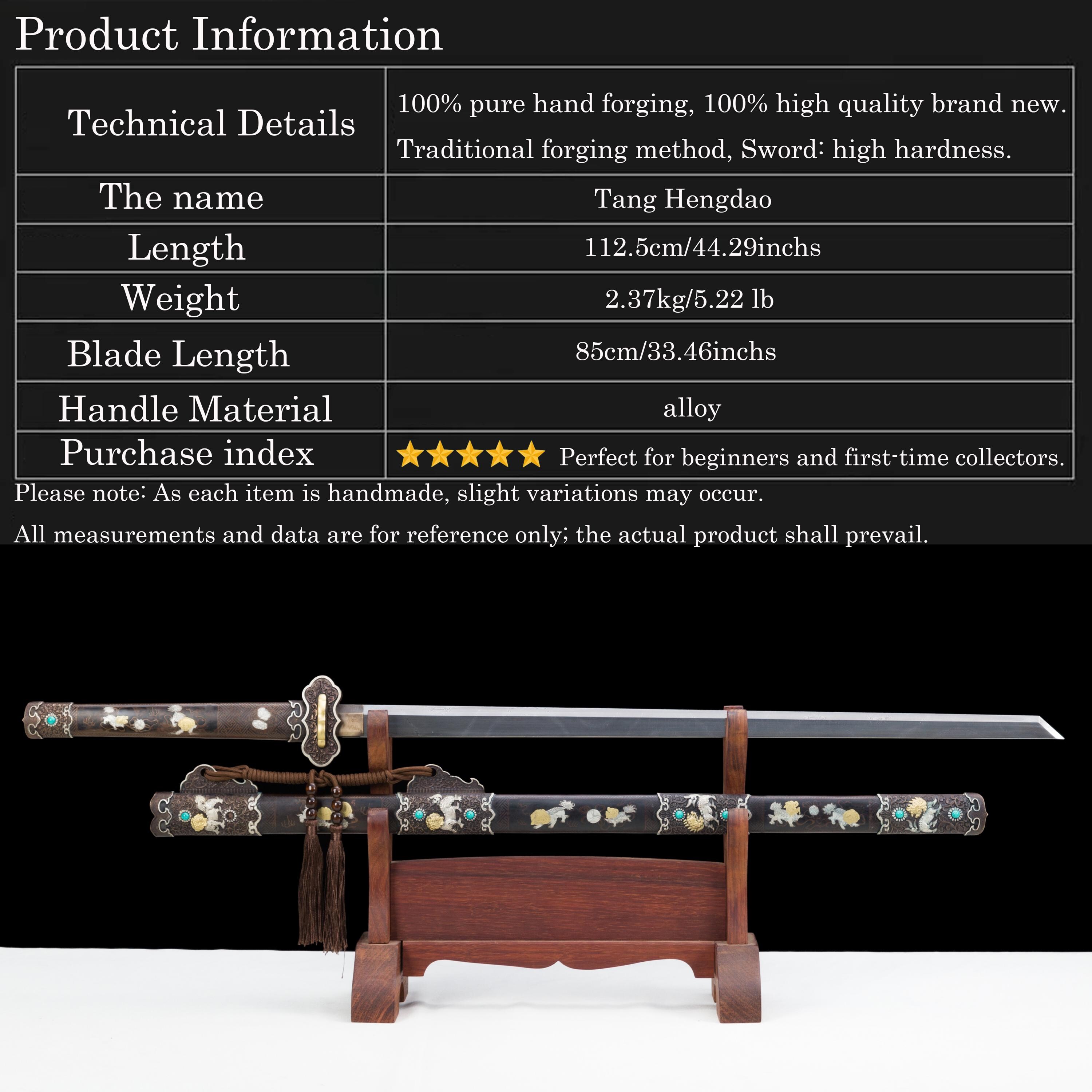 Tang Hengdao – Chinese Warrior Saber | Handmade Decorative Tang Dynasty ...