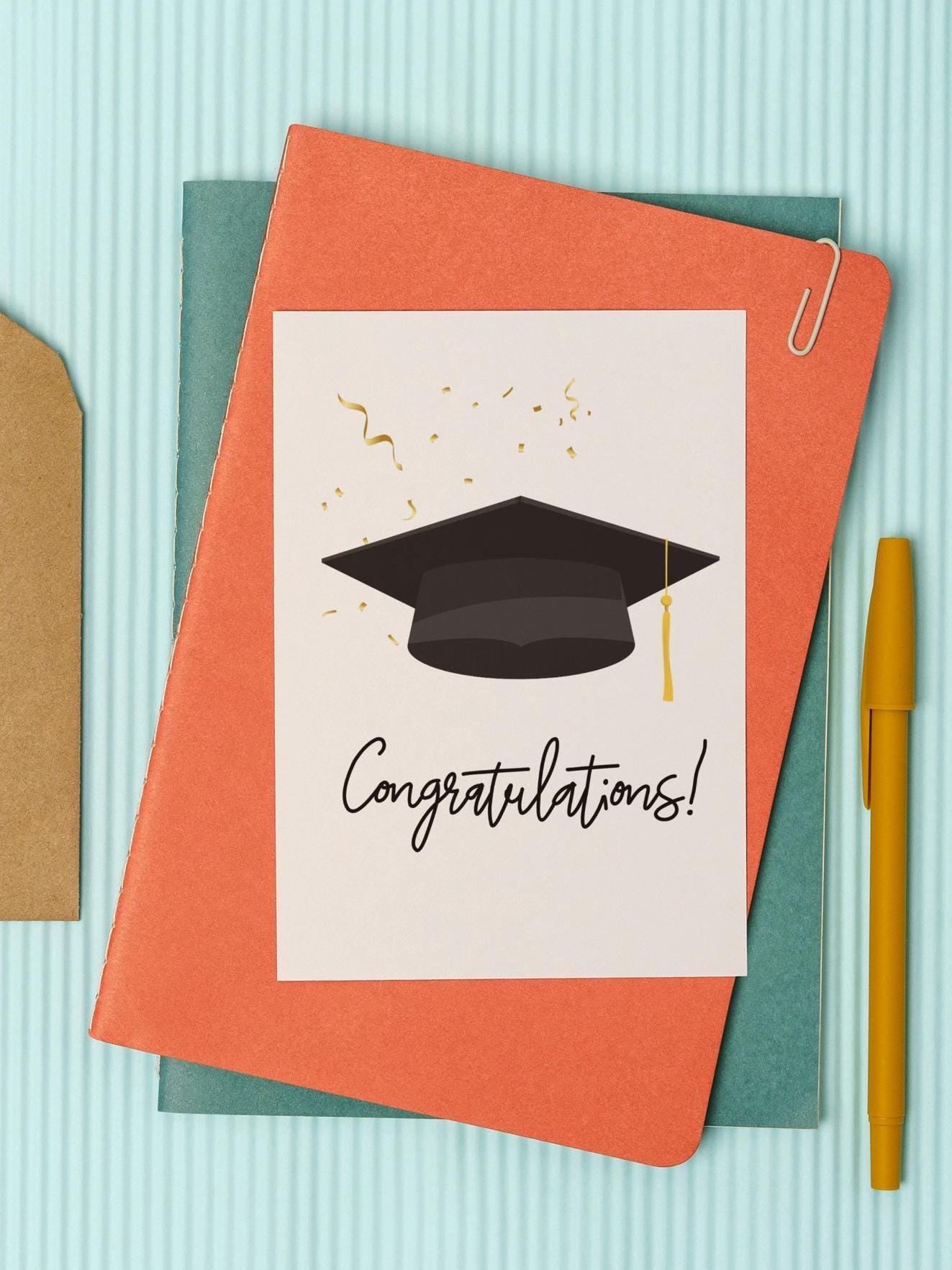 Printable Graduation Card, Graduation Greeting Card, DIY Graduation ...