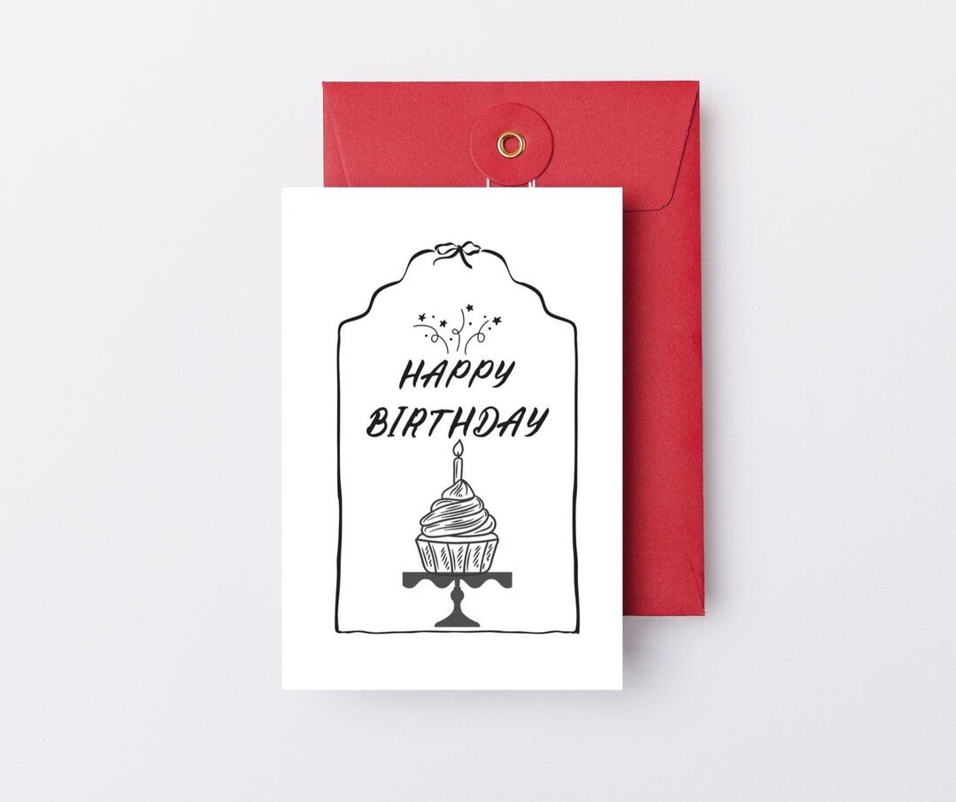 Happy Birthday Card PDF, Printable Birthday Card,digital Birthday Card ...