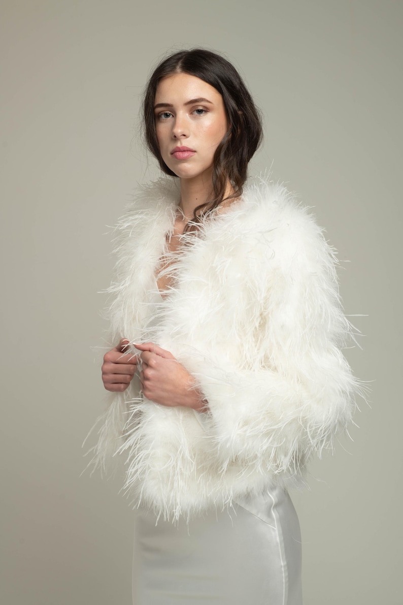 Ostrich Feather Bridal Jacket - Etsy