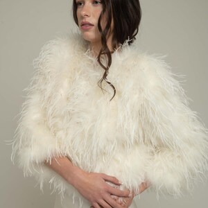Ostrich Feather Bridal Jacket - Etsy