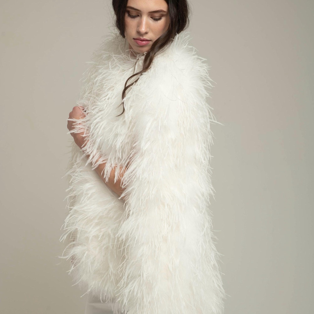 Ostrich Feather Bridal Cape - Etsy