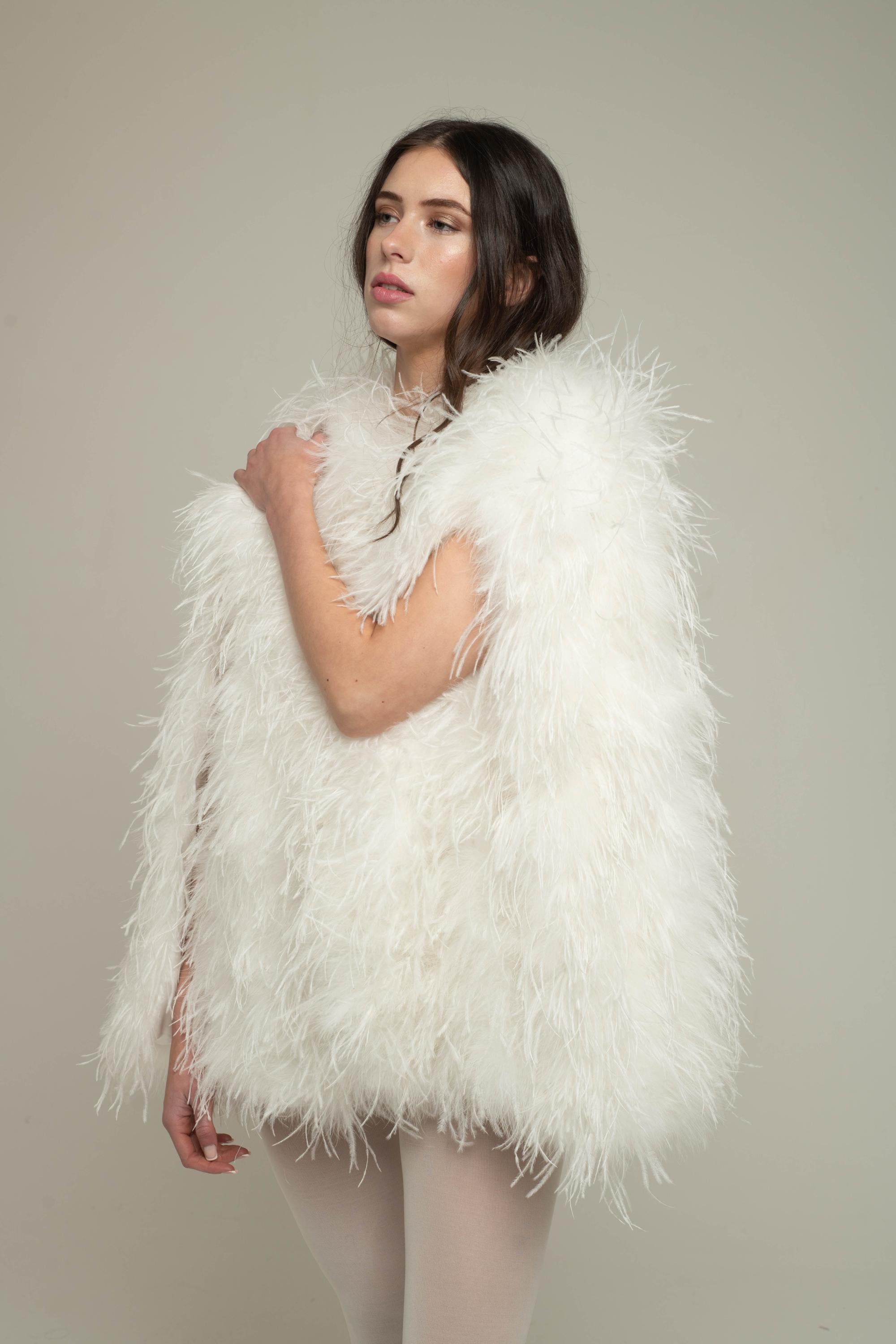 Ostrich Feather Bridal Cape - Etsy