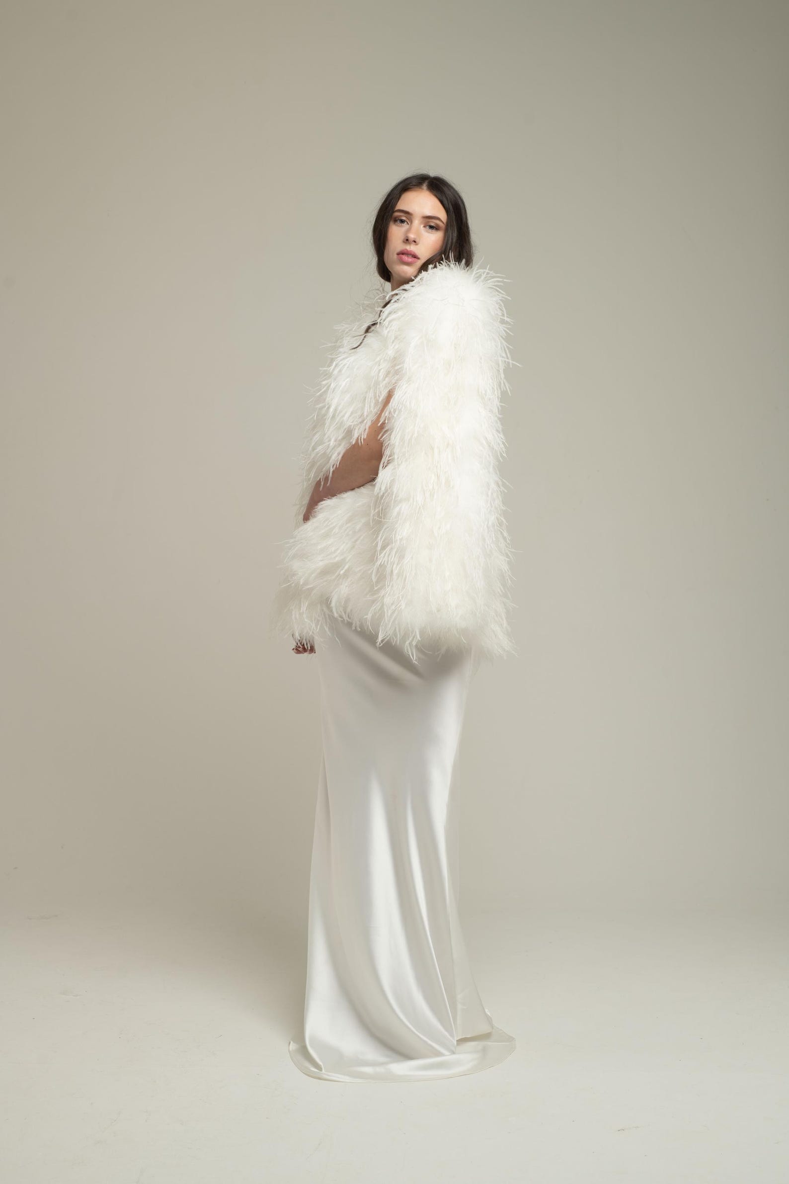 Ostrich Feather Bridal Cape - Etsy