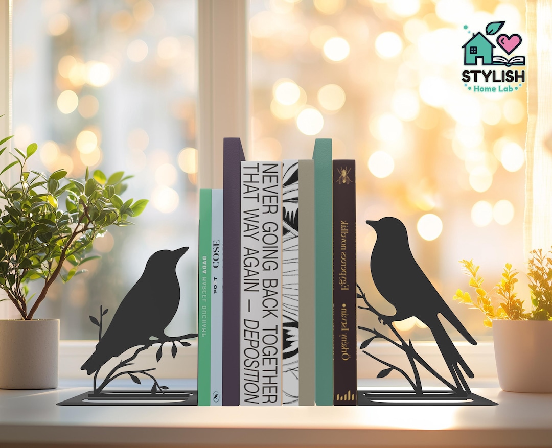 Unique Birds Metal Bookends, Metal Bird Bookends, Birds Lover Bookends ...