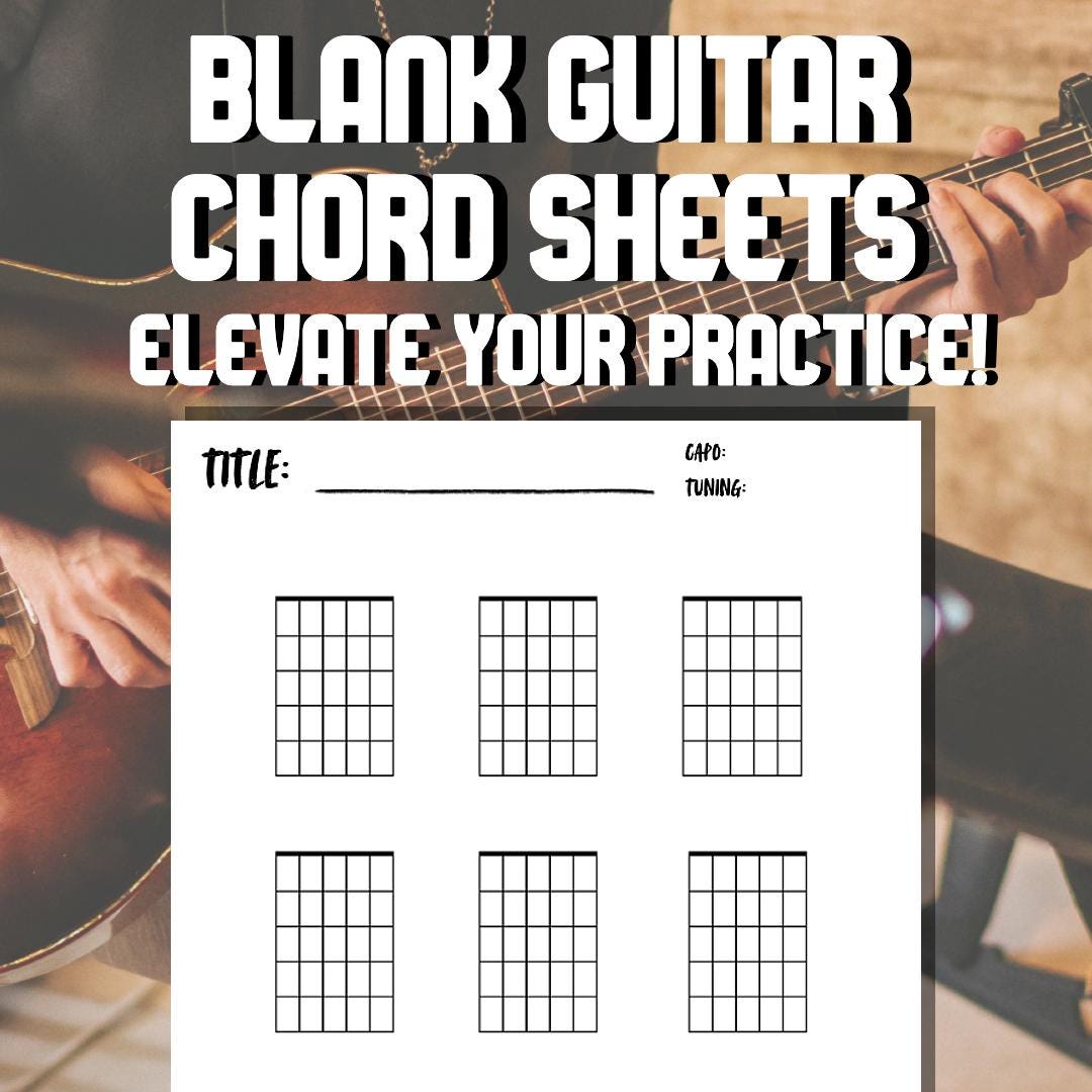 Printable Blank Guitar Chord Boxes Sheet Instant PDF Download - Etsy