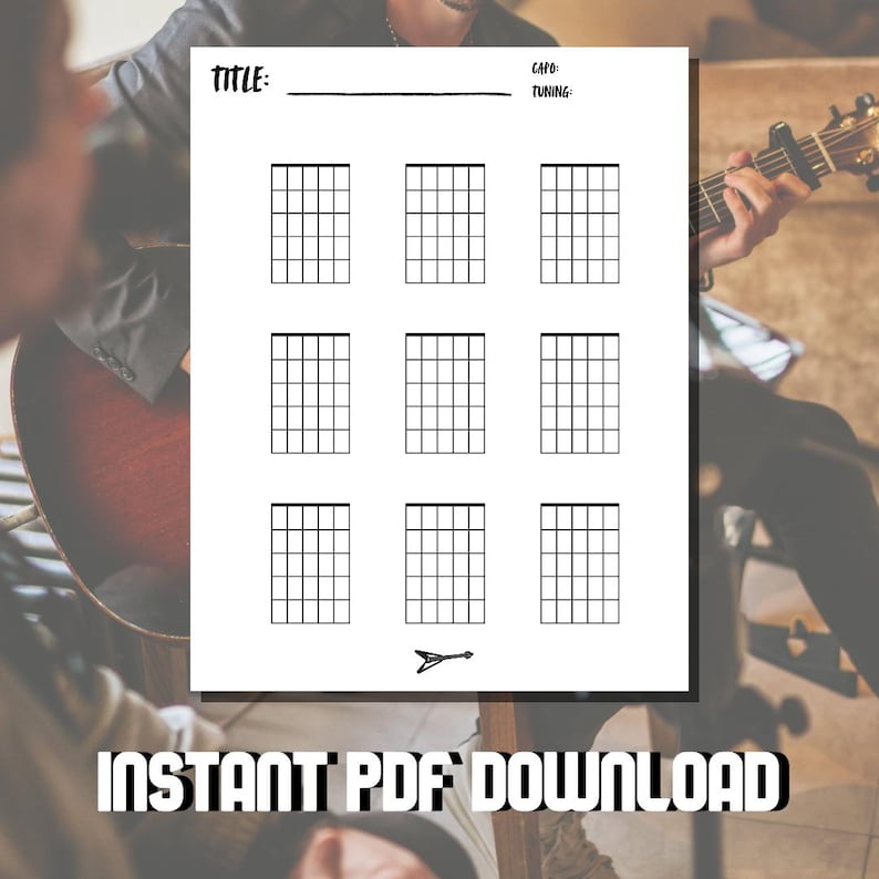 Printable Blank Guitar Chord Boxes Sheet Instant PDF Download - Etsy