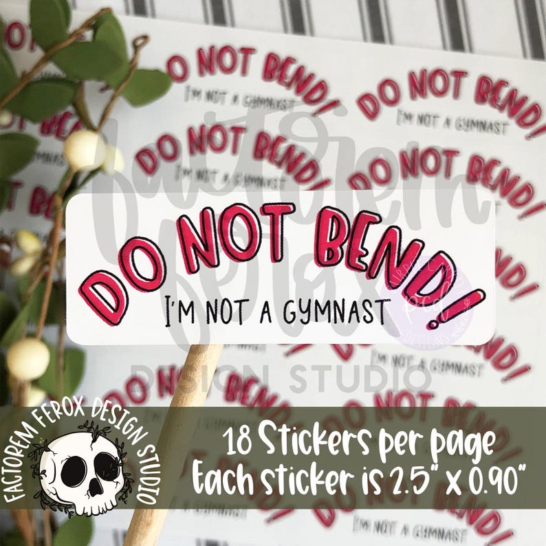 Do Not Bend Sticker, Handle With Care, Thank You Sticker, Small Shop ...