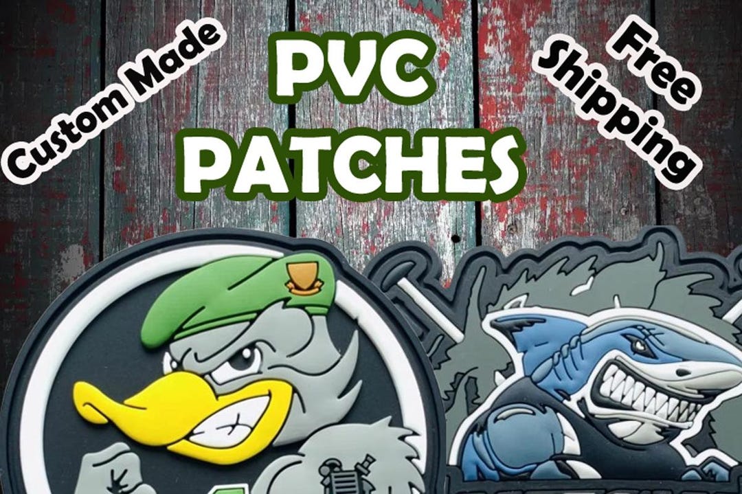 Premium Quality Custom PVC Patches - With Hook & Loop Backing - Custom ...