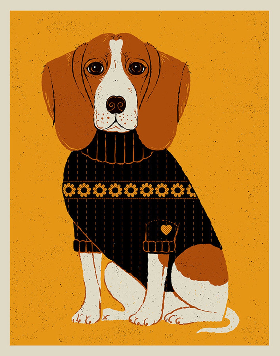 Beagle Screen Print - Etsy