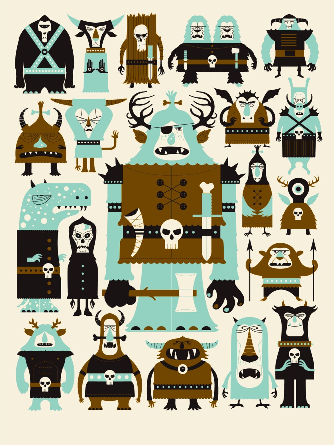 Monsters, Monsters! Silkscreen Poster - Etsy