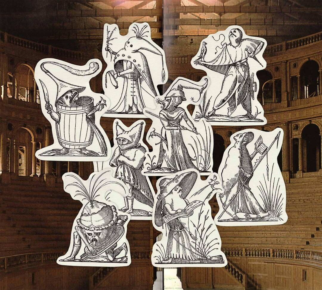 Renaissance Droleries Sticker Set: Grotesque Whimsical Art - Early ...