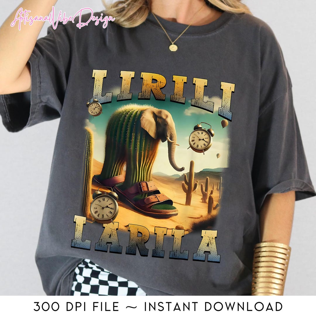 Lirili Larila Png, Funny Italian Brainrot Meme Png,cactus Elephant Png ...
