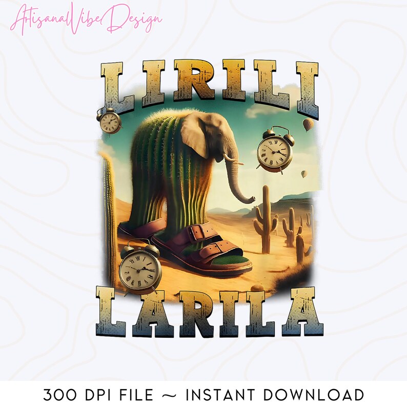 Lirili Larila Png, Funny Italian Brainrot Meme Png,cactus Elephant Png ...